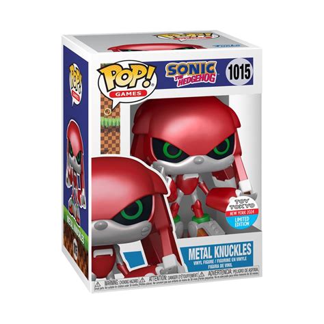 Sonic The Hedgehog Metal Knuckles Nycc 2024 Exclusive Pop Vinyl Rs