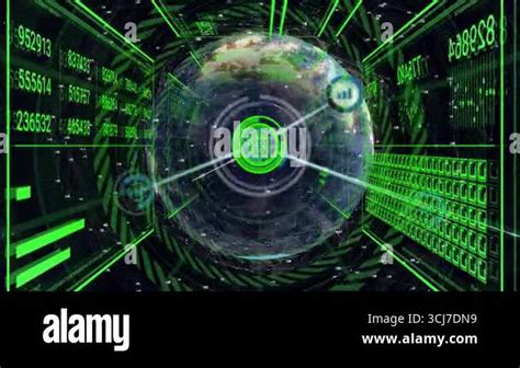 Globe Appearing Triggers Grid Panels Sliding And Nodes Linking To Globe Showing Data