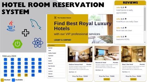 Hotel Room Reservation System Project Using Spring Boot React Js
