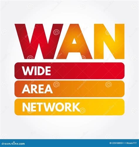 WAN Wide Area Network Acronym Technology Concept Background Stock Illustration Illustration