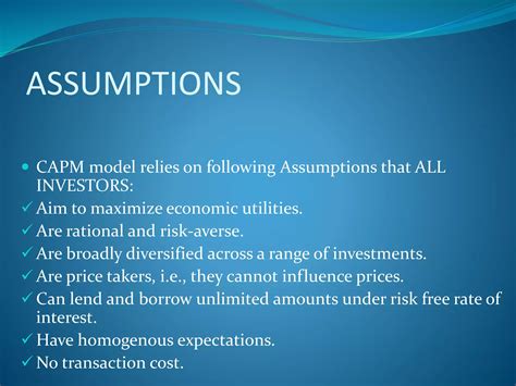 Capital Asset Pricing Model Capm Pptx