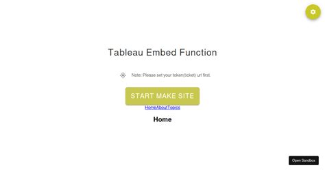 Tableau Embed Website Codesandbox