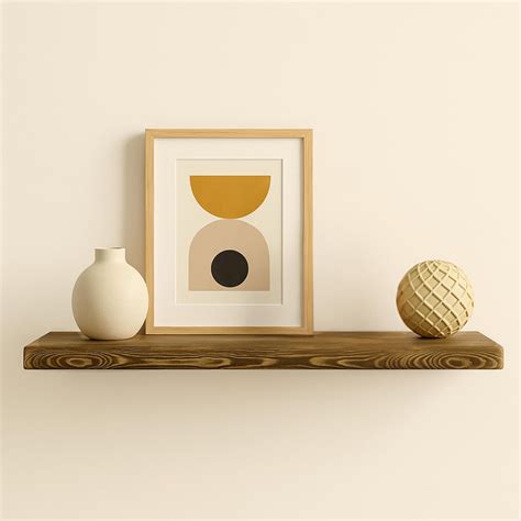 Wooden Wall Shelf Log Wall Shelf Solid Decorative Shelf Dark Oak Etsy