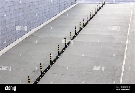 Road To The Underground Parking Lot Entrance And Exit For Parking