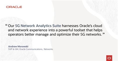 Sandeep Sunkari On Linkedin Oracle Unveils 5g Cloud Native Network Analytics Suite