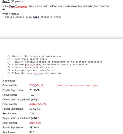 Solved Answer In Java Do Part 3 Part 4 And Part 5 I Have