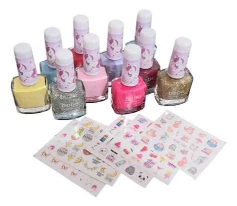 Kit Spa Nenas 60 Art 20 Stickers Uñas 20 Esmaltes 20 Brillos Envío Gratis
