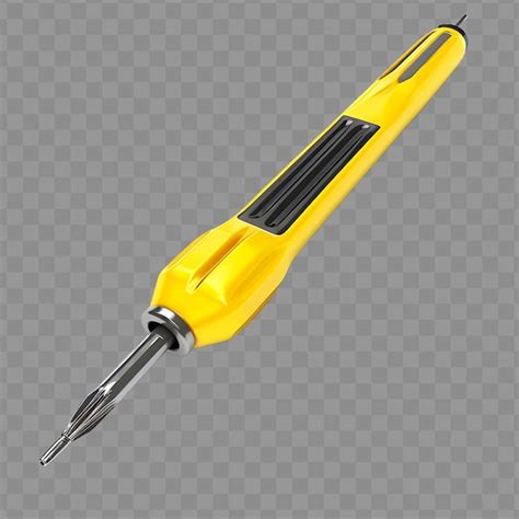 Premium Psd Screwdriver 3d Render With Tool Design And Yellow Color