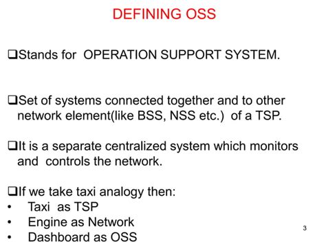 Operating Support Subsystem Oss Presentation Pdf