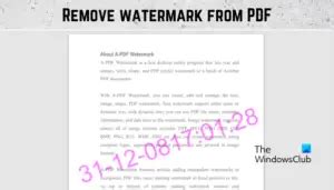 How To Remove Watermark From A PDF In Windows