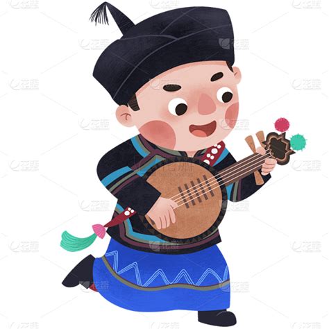 手绘少数民族人物插画8