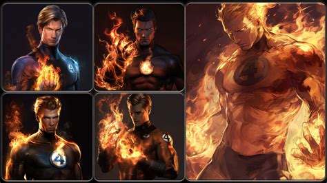 Artstation 410 Human Torch Reference Pack 4k V68 Artworks