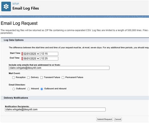 how to use salesforce s email log functionality to monitor emails to