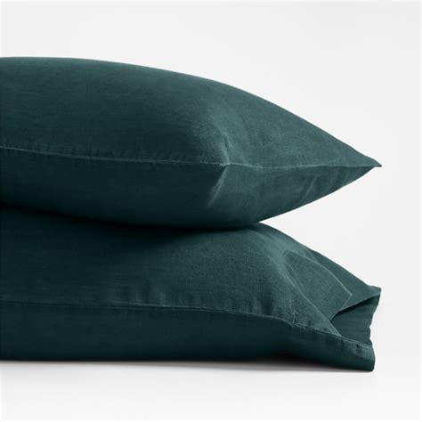 New Natural Hemp Sea Green Standard Pillowcases Set Of 2 Reviews