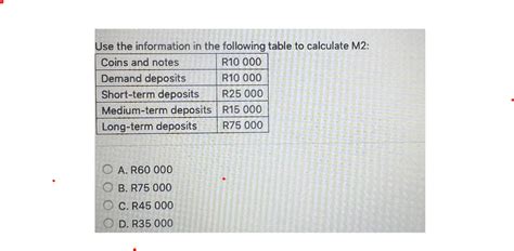 solved jse the information in the following table to