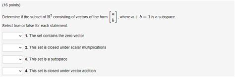 Solved Determine If The Subset Of R Consisting Of Vectors Chegg