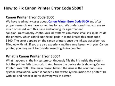 PPT Canon Printer Error Code B PowerPoint Presentation Free Download ID