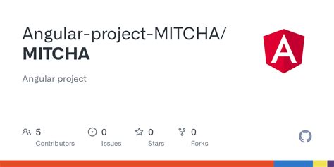GitHub Angular Project MITCHA MITCHA Angular Project