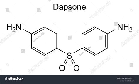 Chemical Structure Dapsone Drug Substance Stock Vector Royalty Free 2564600297 Shutterstock