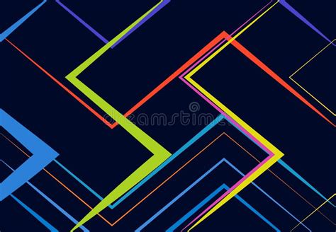 Modern Vivid Vibrant Geometric Structure Network Chaotic Jumble Of Straight Angular