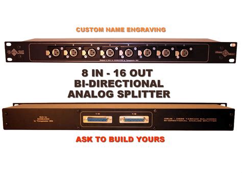 8 To 16 Ch Analog Studio Y Splitter Bi Directional Signal Combiner