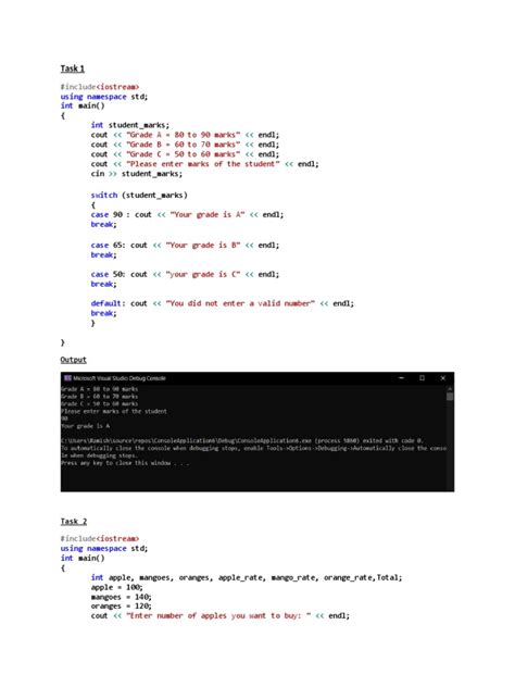 C Tasks Pdf Namespace Software Engineering