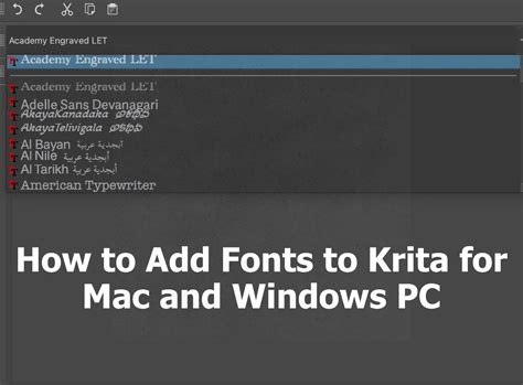 How To Add Manage Fonts To Krita Quick Guide