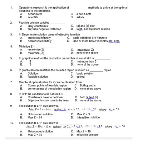 Solved In The Definition Of Lpp M Stands For Number Of