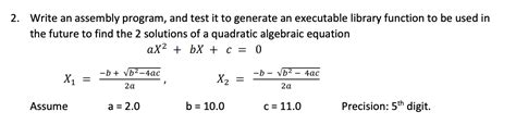 Write An Assembly Program And Test It To Generate An