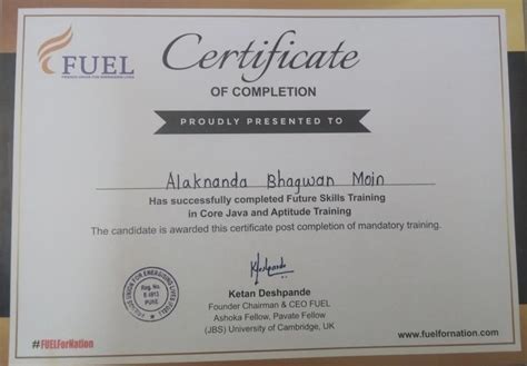 Alaknanda Moin On Linkedin Java Certification Fuelfornation
