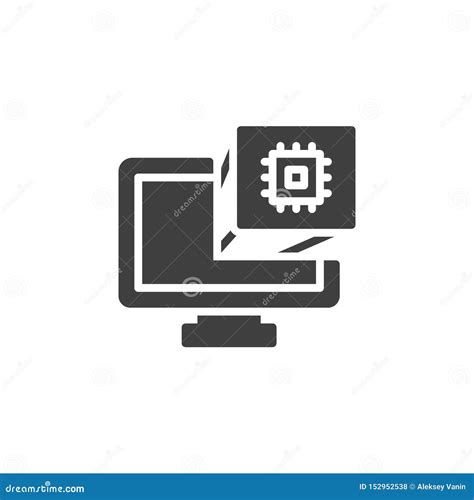 Pc Cpu Microchip Vector Icon Stock Vector Illustration Of Accessory Graphics 152952538