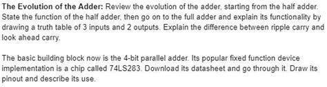 solved the evolution of the adder review the evolution of the adder