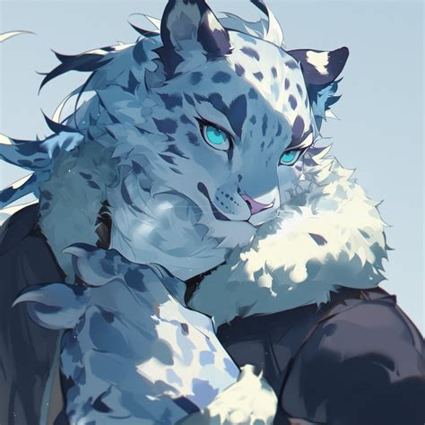 Anthromorphic Snow Leopard Furry Art Niji Furry Ai