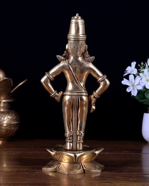 Brass Superfine Vitthal Pandurang Vithoba Idol Standing Lord Vitthal