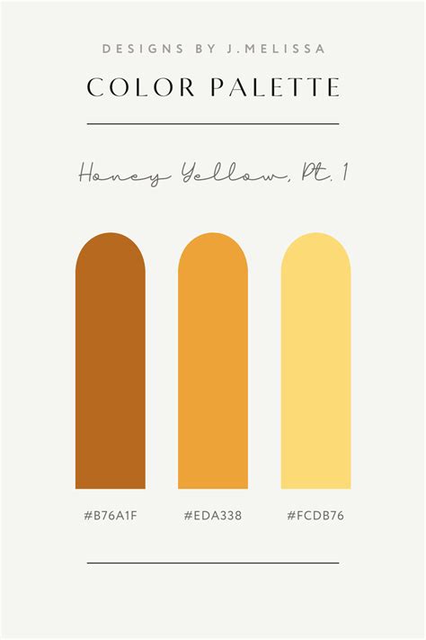 Honey Yellow Vintage Color Palette With Hex Codes