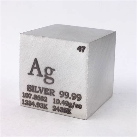 1 Inch Cube Of Silver Collect The Elements