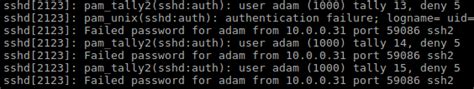 Linux Account Lockout Policy Using Pam And Pamtally2 With Ubuntu Server 18041