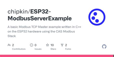 Github Chipkinesp32 Modbusserverexample A Basic Modbus Tcp Master Example Written In C On