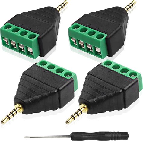 Xmsjsiy 18 25mm Trrs Terminal Block Male Stereo