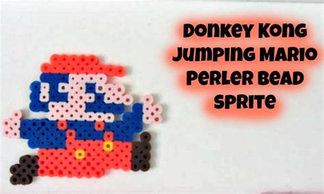 Donkey Kong Mario Perler Bead Sprite Nerdy Perler Beads Bead Sprite