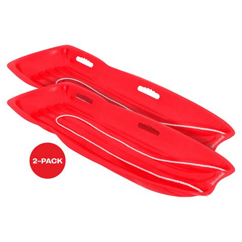 Classic 2 Sled 2 Pack 1 Rider Plastic Snow Sled 48 • Yukon Charlies