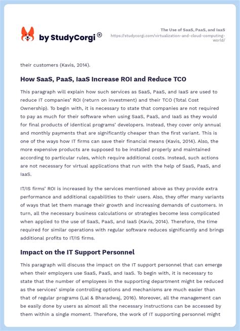 The Use Of Saas Paas And Iaas Free Essay Example