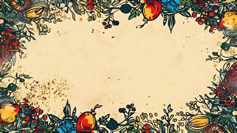 Premium Photo Detailed Doodle Border Design For Passover Background