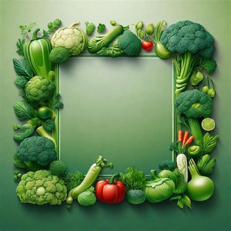 Premium Photo Background Template With Vegetable Icons For Mart Vegetable Store