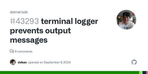 Terminal Logger Prevents Output Messages · Issue 43293 · Dotnetsdk