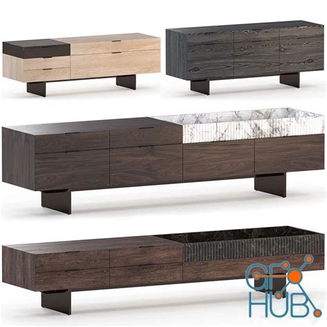 3d Model Series Of Bollards By Minotti Superblocks Collection 127033