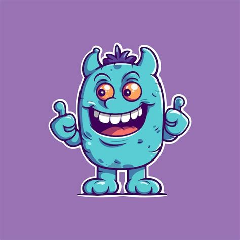 Premium Vector Cute Monster Cartoon Vector Illustration
