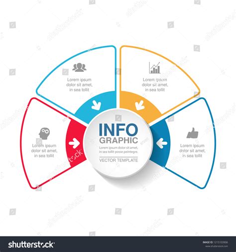 Vector Infographic Template Diagram Graph Presentation Stock Vector Royalty Free 1215103906