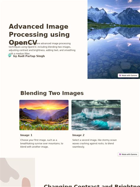 Advanced Image Processing Using Opencv Pdf