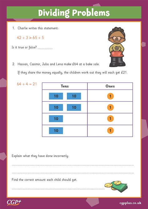 divide 2 digit by 1 digit numbers foundation year 3 cgp plus